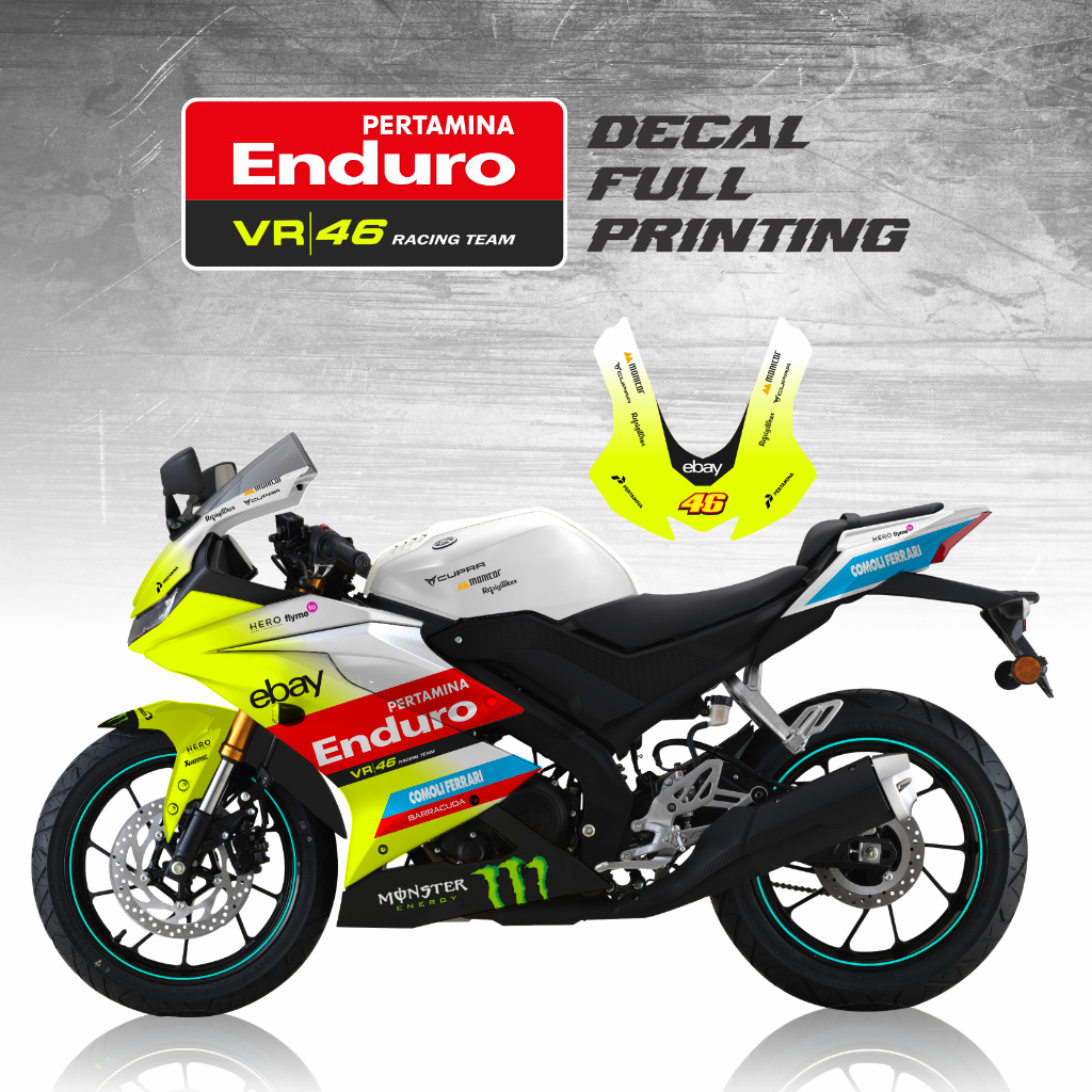 Decal FULL YAMAHA R15 LIVERY PERTAMINA ENDUR0O VR46 RACING TEAM MOTOGP ...