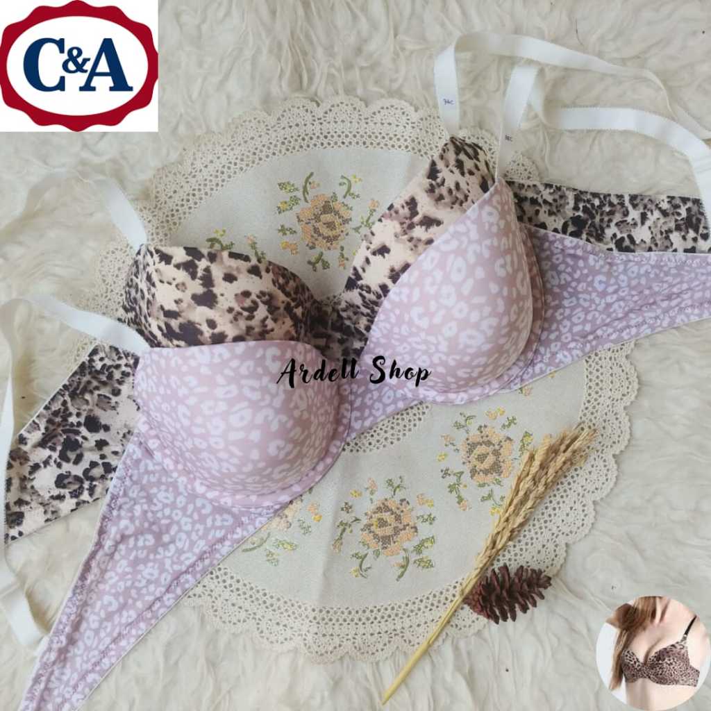 Cc WOMEN'S BRA WIRE C&A LEOPARD CUP 36C MOTIF FOAM SAMPLE BRANDED ...