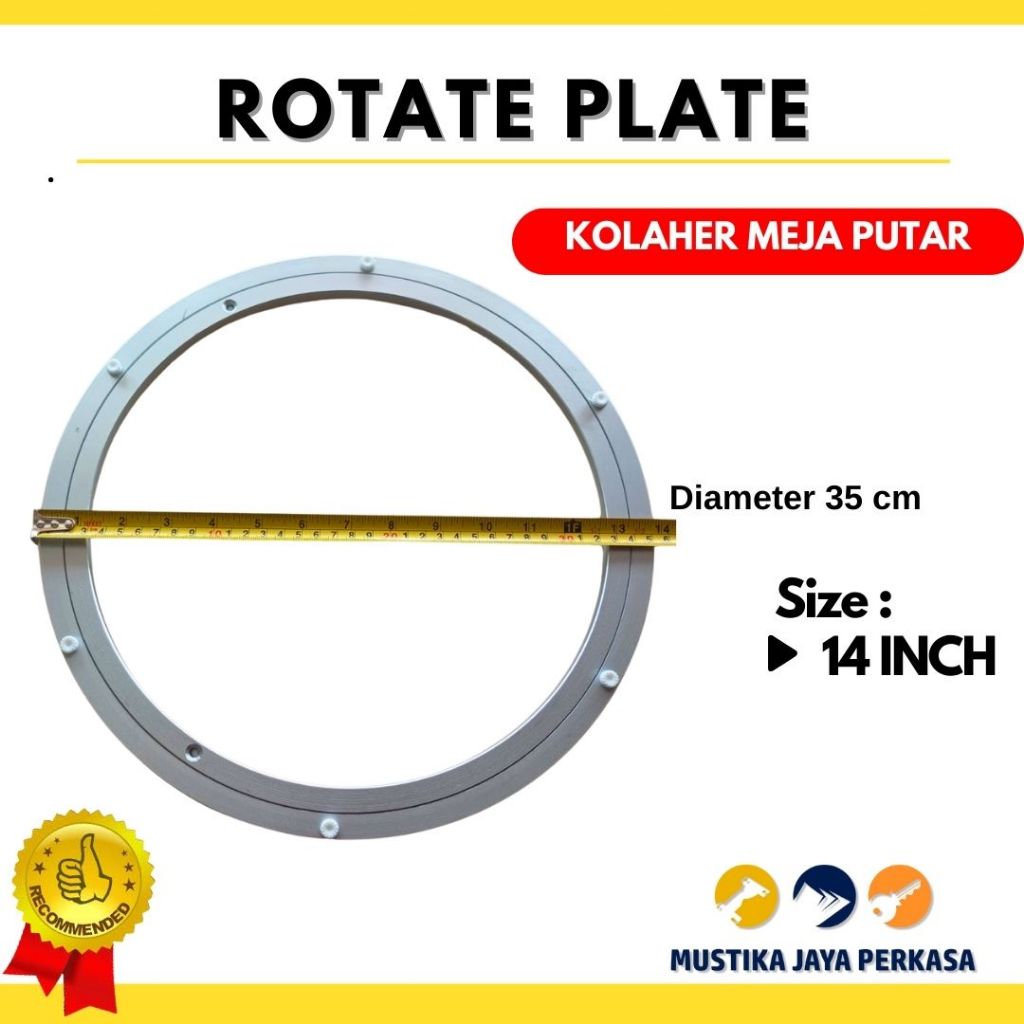 Rotate Plate Kolaher 14 Inch Aluminum Turntable Twin Brand | Shopee ...