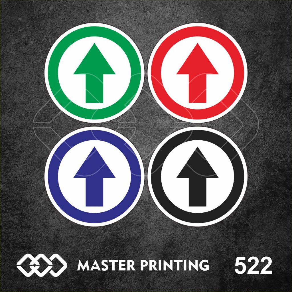 522 - Stair Direction Arrow Sign Stickers, Vinyl Stickers, Premium ...