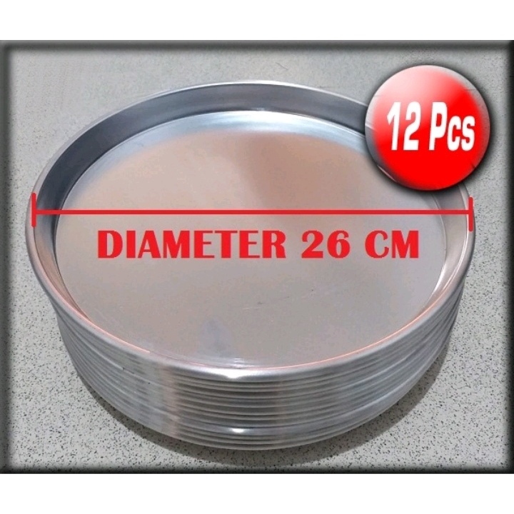 Aluminum Pizza Pan Diameter 26cm 1 Dozen | Shopee Singapore