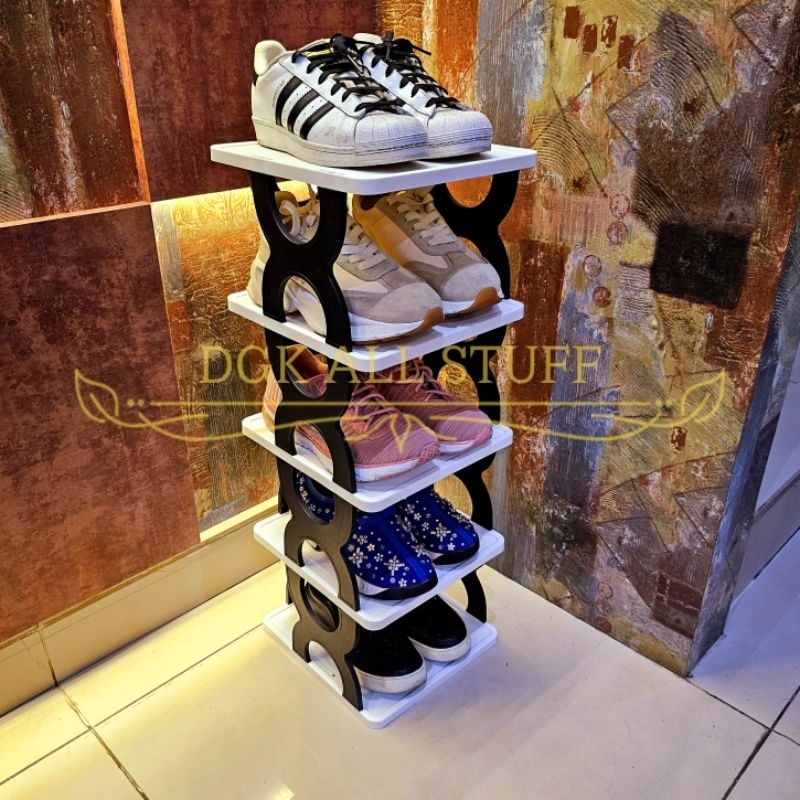 Unique Aesthetic Viral Cross X-Shaped Shoe Rack for Sandals with 5 Five ...