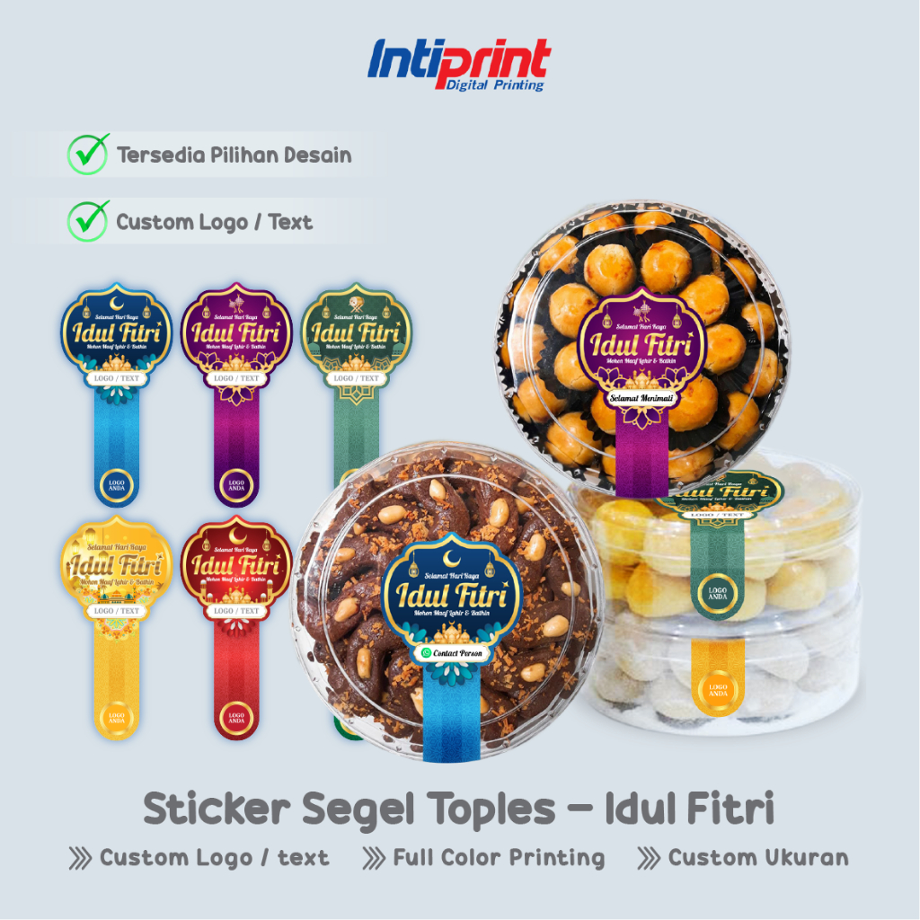 Eid Al-Fitr Stickers, Eid Cookie Jar Seal Stickers, Hari Raya Packaging ...