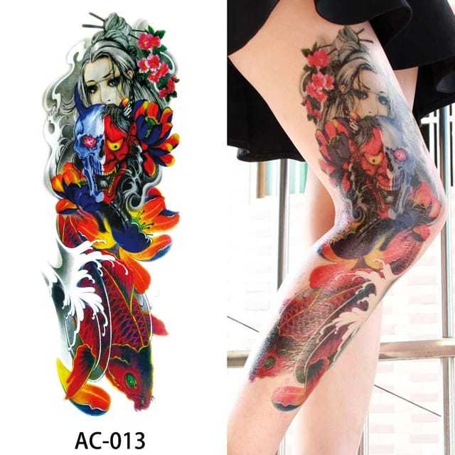 Temporary Tattoos Temporary Tattoos Full Arm Large Hand Temporary ...