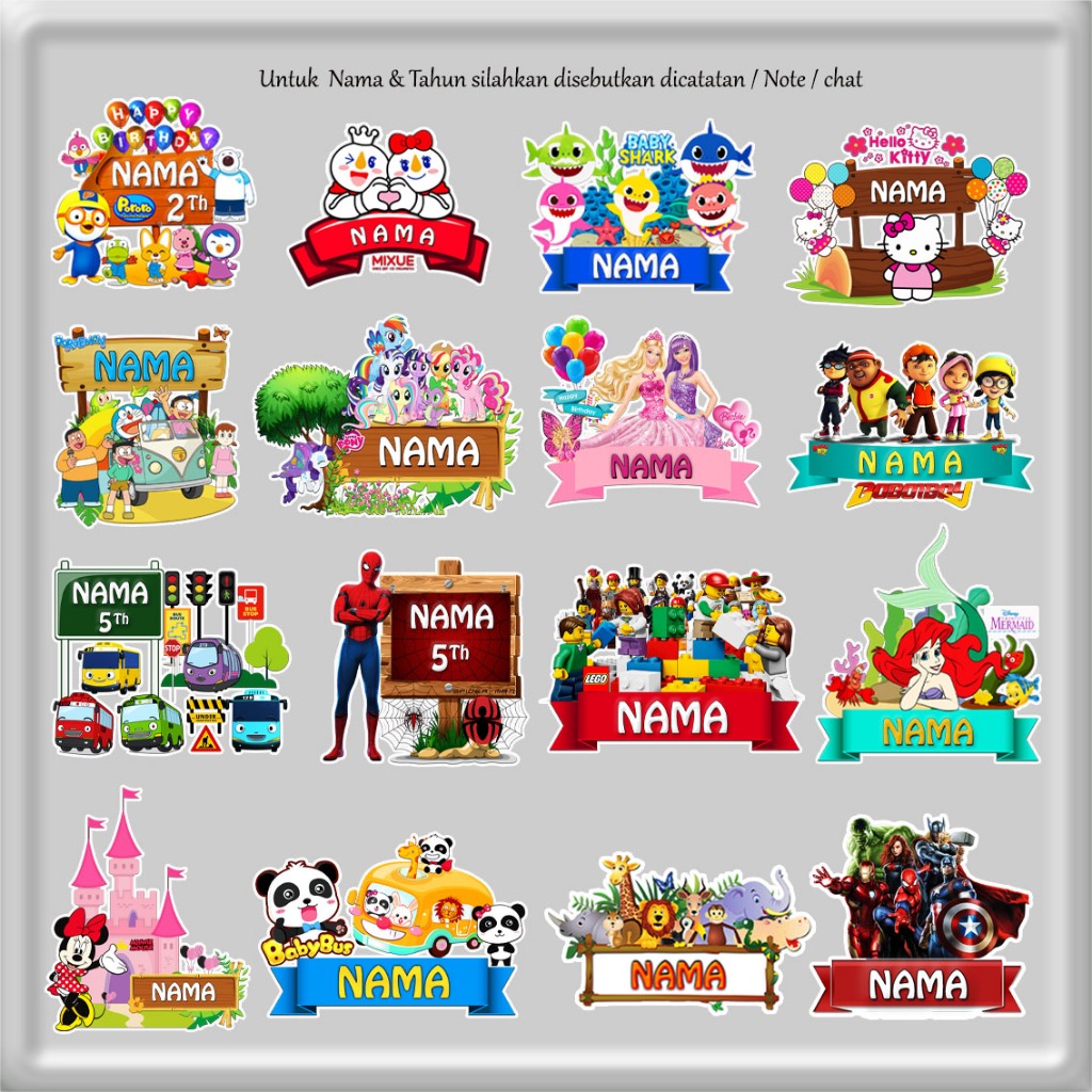 Custom Pororo Character cake Topper | Mixue | Barbie | Spiderman ...