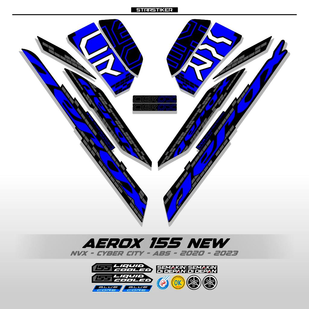 Striping Aerox Motif 9/2020-2023/Nvx/Cyber City/Yamaha/New Connected ...