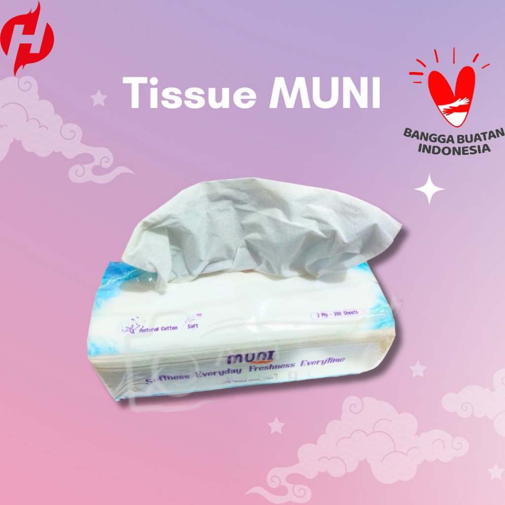 Muni Softness Facial Tissue PER 5 PACK 2play-200-250sheets Newest Viral ...