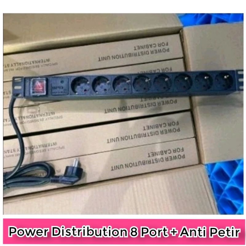 PDU Power Distribution Unit 8 Socket 16A Server Rack Has Anti-Lightning ...
