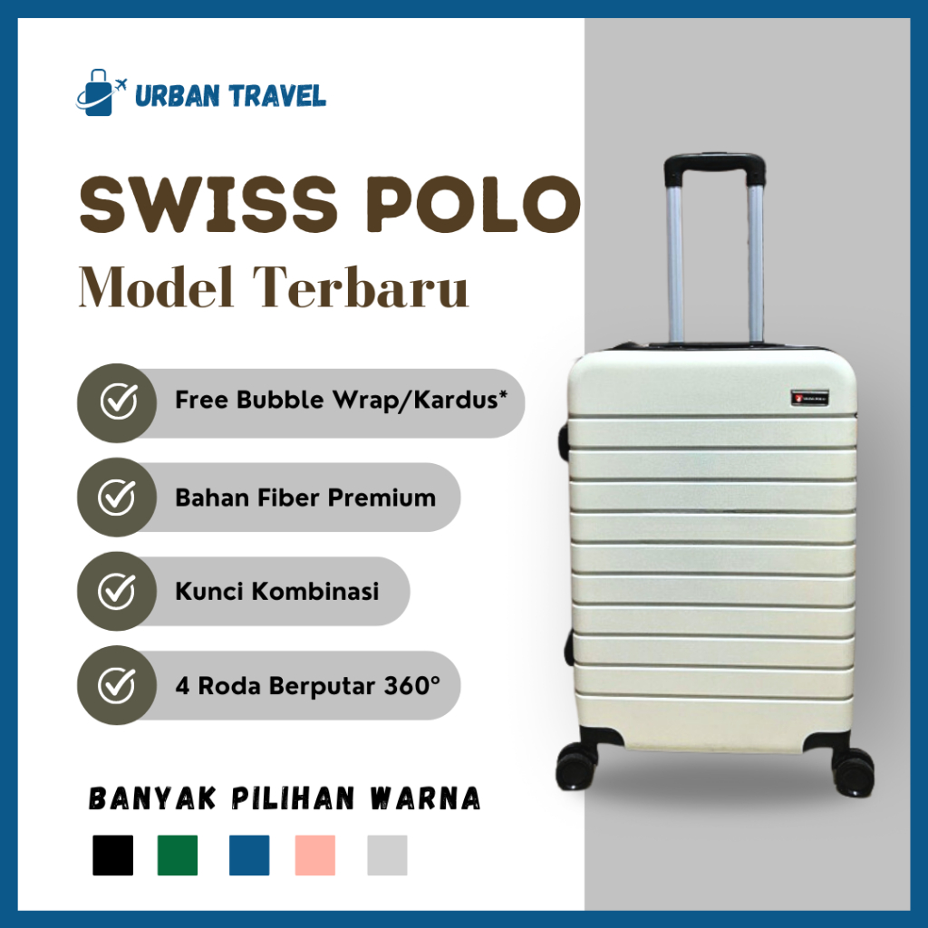 Swiss Polo Fiber ABS Hardcase Suitcase 18"/20"/24" Inch Airplane ...
