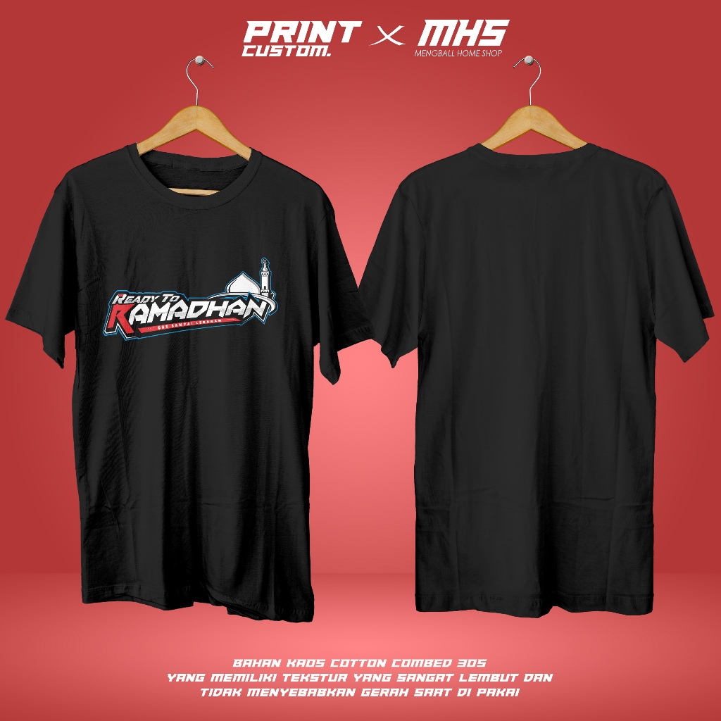 Kaos Ready To Ramadhan Race Cotton Combed 30s - Menballhome | Shopee ...