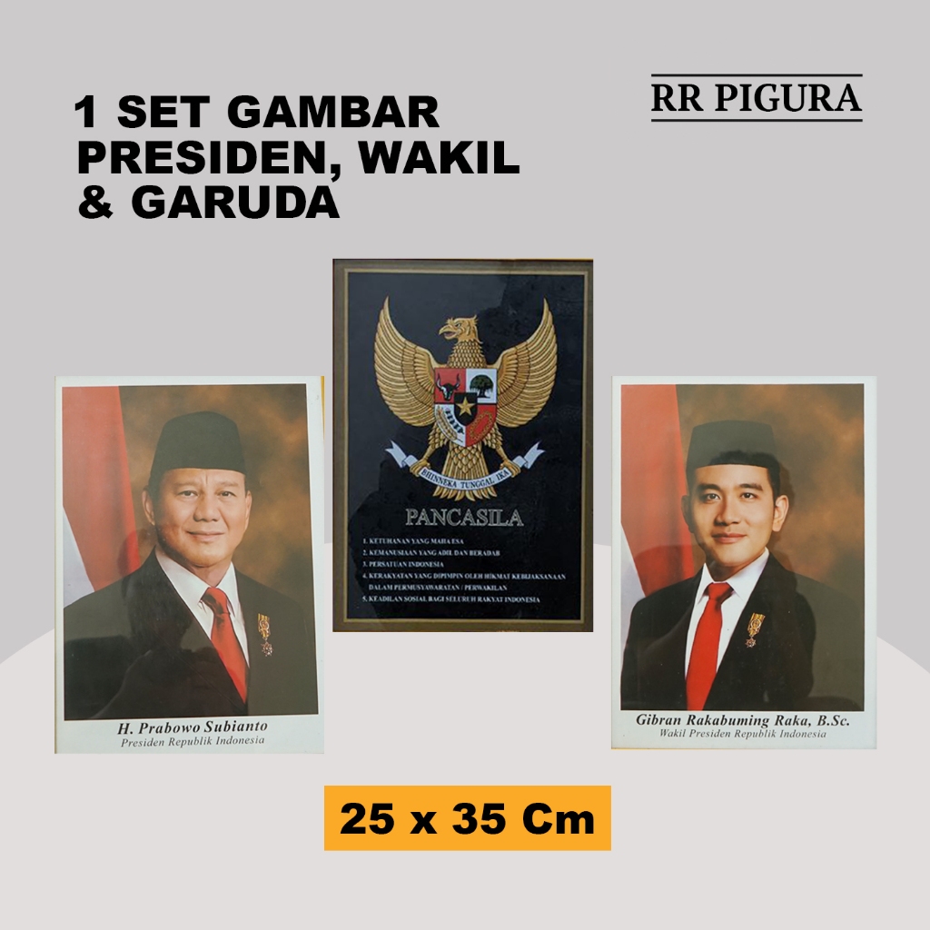 Photo Image of Poster Print President and Deputy Prabowo Gibran Symbol ...