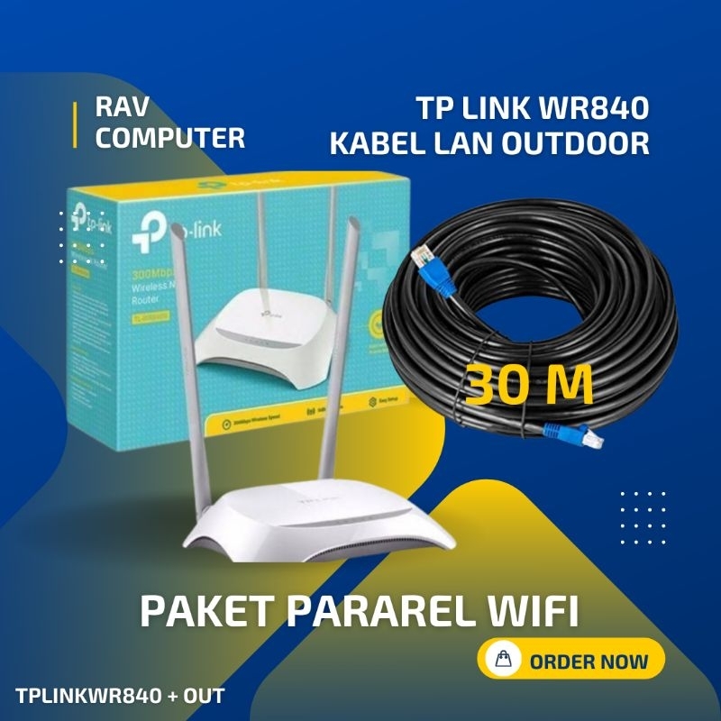 Tp LINK WR 840 + 30 METER LAN CABLE SPECTRA OUTDOOR RAV COMPUTER ...