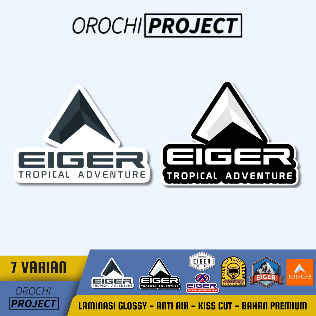 Orochi PROJECT Eiger Sticker/Eiger Sticker/Eiger Logo Sticker/Eiger Outdoor Sticker/Eiger Brand ...