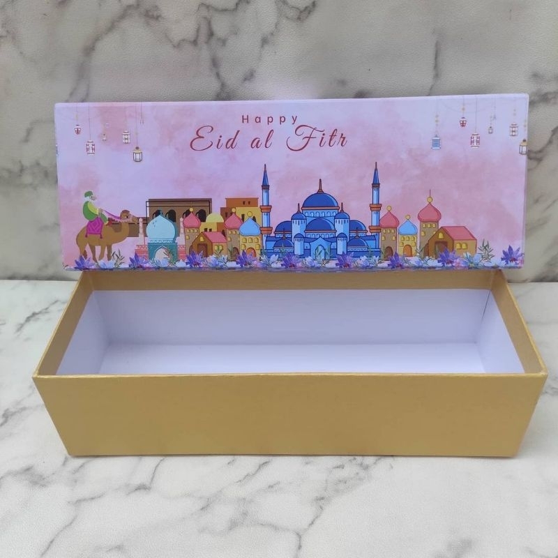Sponge Cake Box 30x10x8cm / Eid Hampers Cake Roller Box / Eid Al-Fitr ...