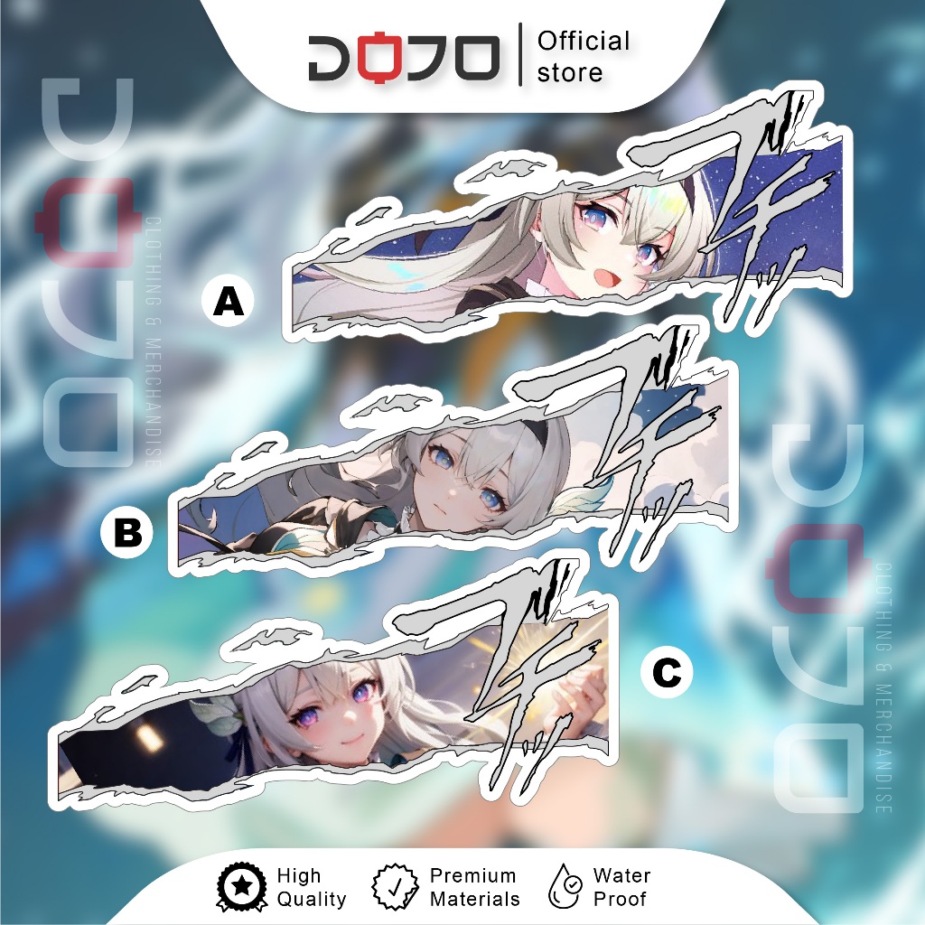 Sticker VINYL Honkai Star Rail Firefly HSR Motorcycle Car notebook ...