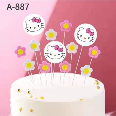 Hello kitty cake Topper Set Of 13/ Cute hello kitty cake Decoration ...