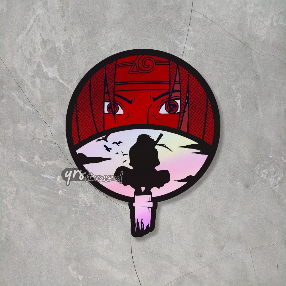 HP Uchiha X Itachi Logo Hologram Anime Sticker Sticker cellphone laptop ...
