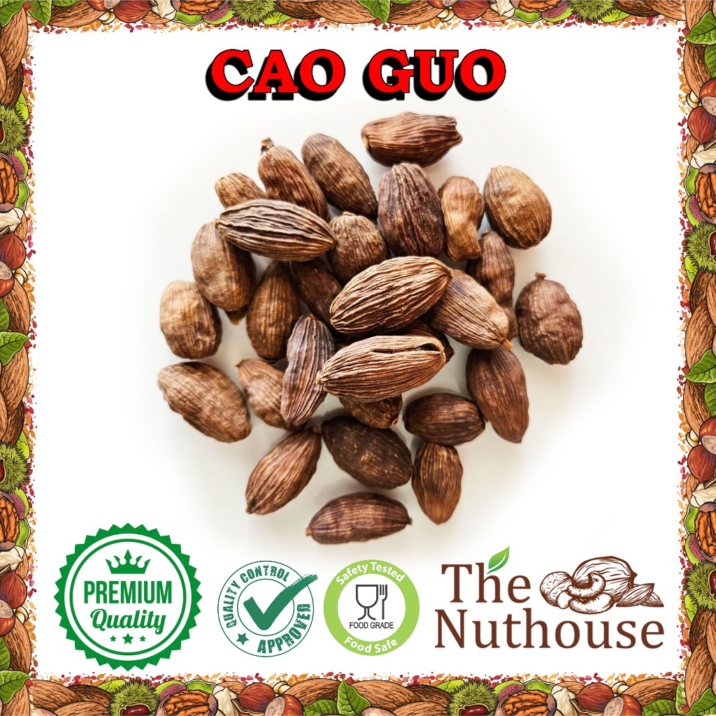 HITAM 250gr Cao Guo/Amomum Tsaoko/Chinese Black Cardamom/Chinese Black ...
