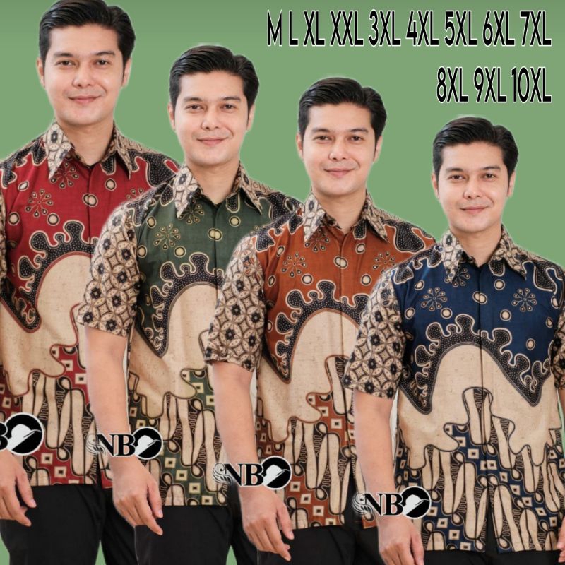 KATUN Baju Batik Men Jumbo Short Sleeve M L XL XXL XXXL 4XL 5XL 6XL 7XL 8XL 9XL 10XL Cotton ...