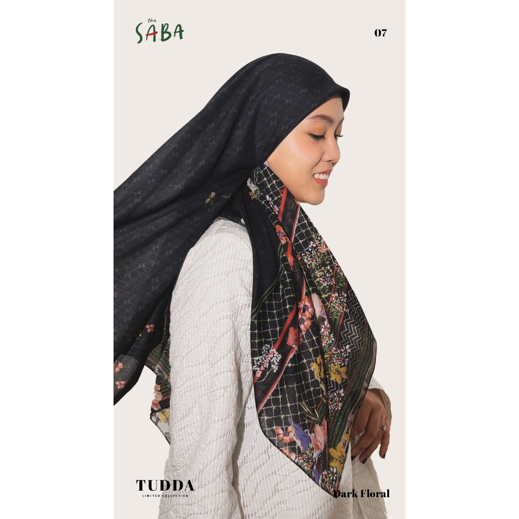 The SABA - TUDDA FLORAL SCARF Turkish Voile (Palestine Keffiyeh ...