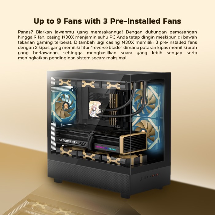Da N30X Gaming PC Case M-ATX Include 3 Fan - Digital Alliance N30X ...