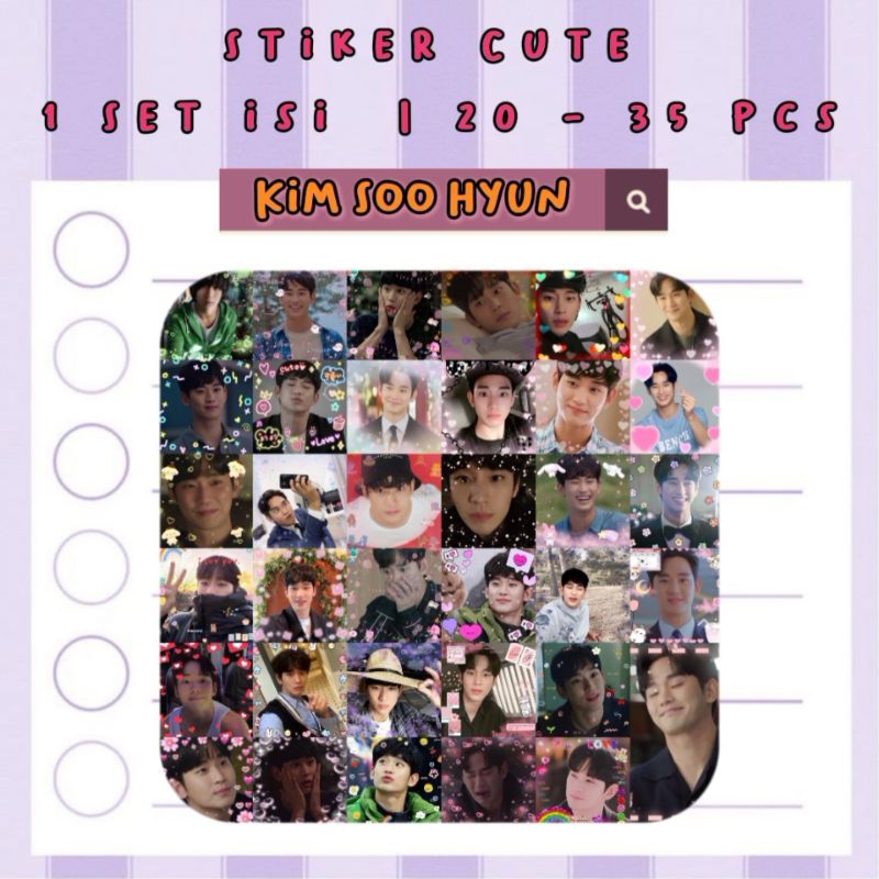 Kim Soo Hyun Stickers [Contains 20 - 35 pcs] / Kim Soo Hyun Kiyowo ...
