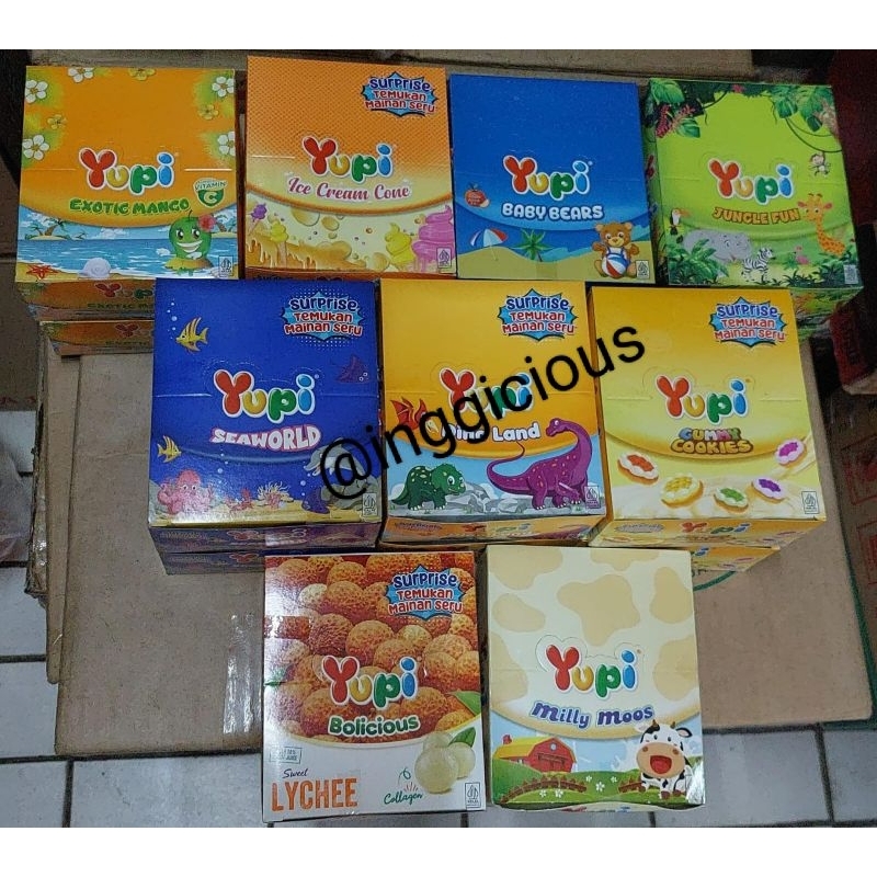 Yupi Box All Variant jelly yupi Box Various flavors snack goodie bag ...