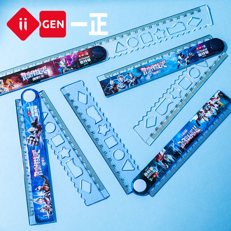IiGEN 30cm Folding Ruler Ultraman & Transformer & Dinosaur Original ...