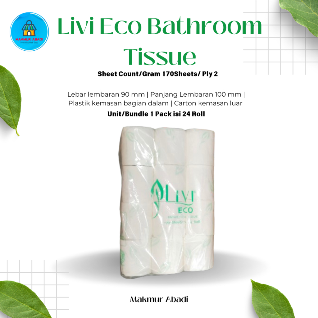 Livi Eco Smart Tissue Roll Tissue 170's / Pack | Shopee Singapore