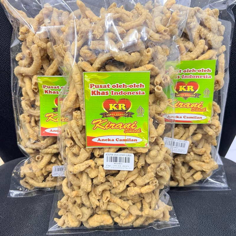 CHICKEN INTESTINE CHIPS 500GR SUPER DELICIOUS TASTY KRISPY | Shopee ...