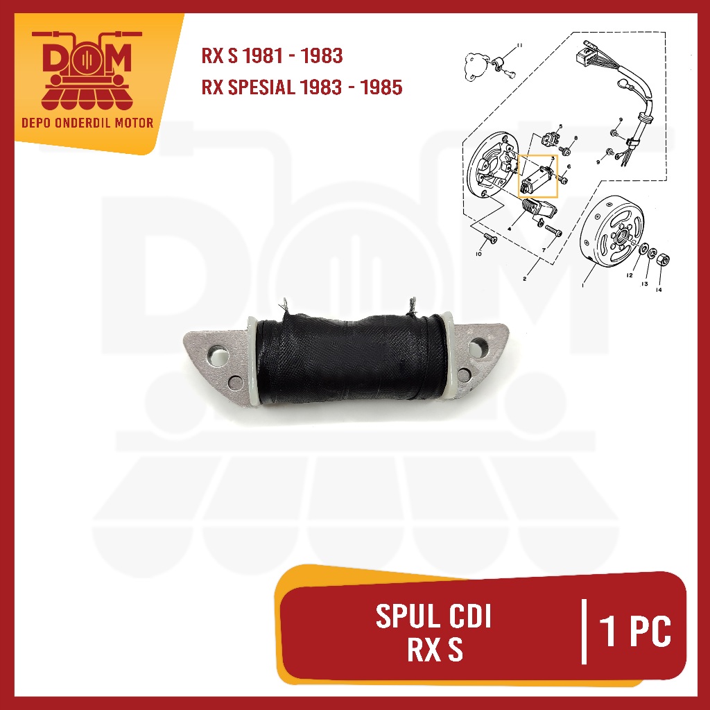 RX-S CDI Spool (TOKAIDO) 1981 Yamaha RXS RX Special CDI Spool Spool ...