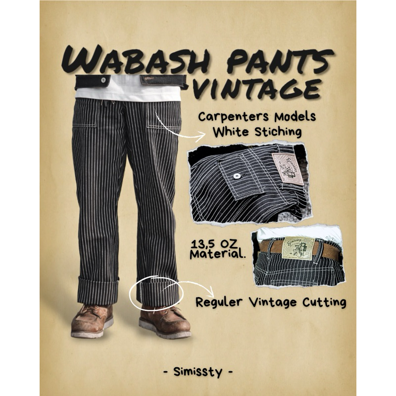 Vintage Pants wabash (simissty denim) | Shopee Singapore