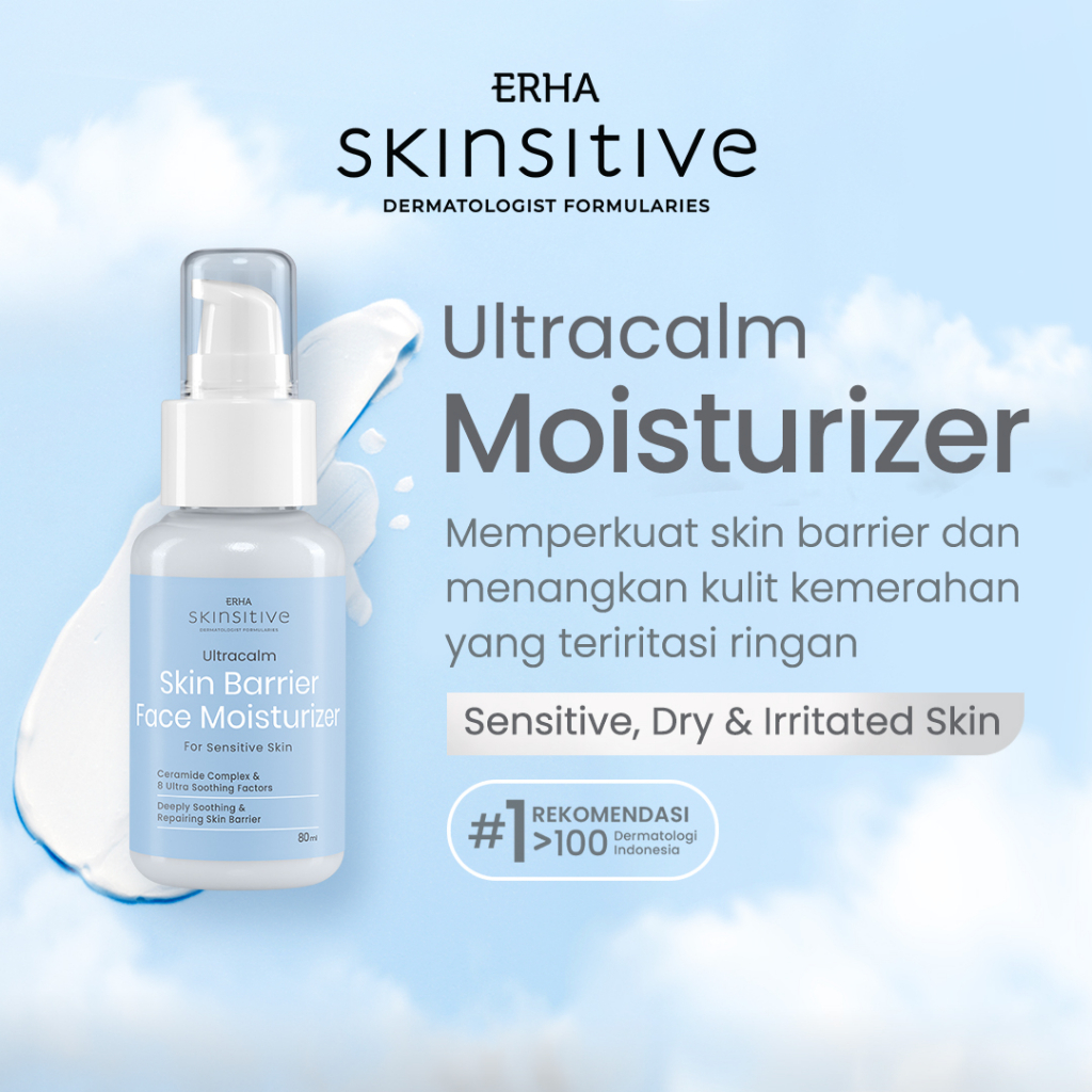 ERHA Skinsitive Ultracalm Skin Barrier Moisturizer 80ml - Sensitive ...