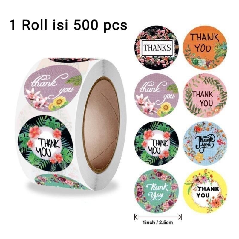 Thankyou Sticker 1 Roll 500Pcs / Thank You Sticker / Envelope Sticker ...