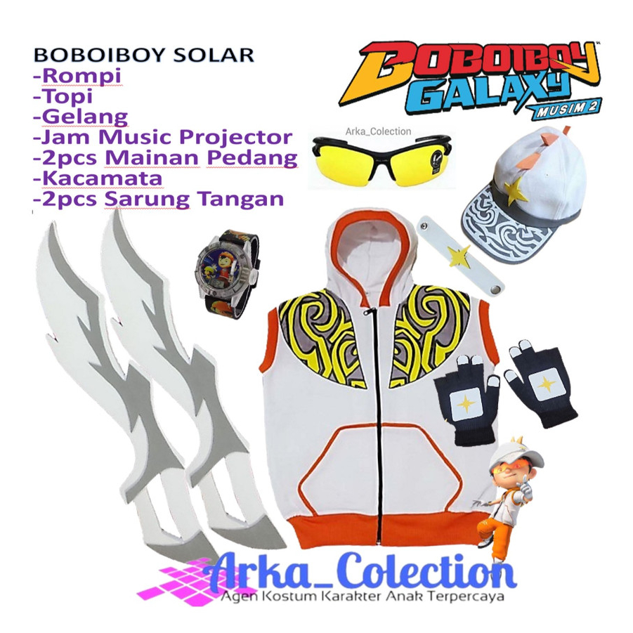 CAHAYA BOBOIBOY SOLAR LIGHT COSTUME BOBOIBOY SOLAR GLASSES | Shopee ...