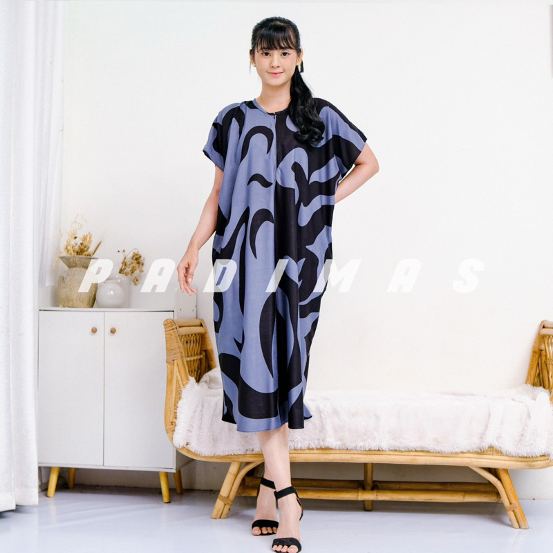 PREMIUM JUMBO RAYON BUSUI DASTER LD 140 ZIPPER MONOCHROME MOTIF RECENT ...