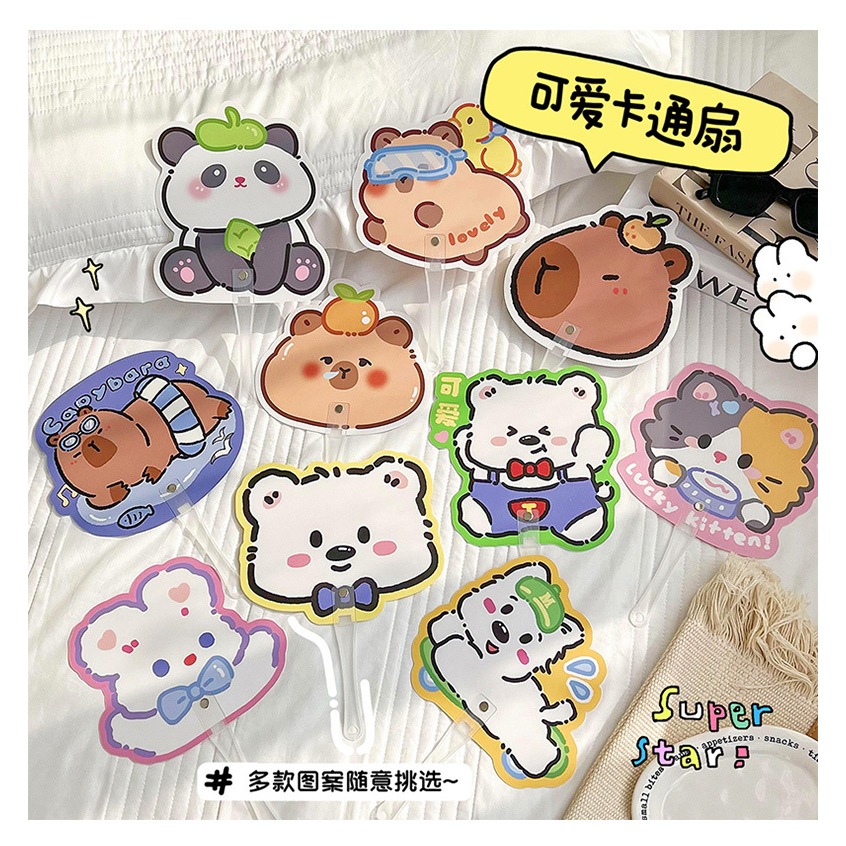 Imported Cute Character Aesthetic Capybara Hand Fan | Shopee Singapore