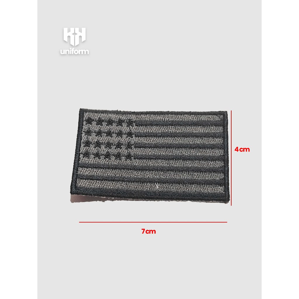 Wolf Gray REVERSED TACTICAL US FLAG LOGO, Embroidery Emblem/ patch - kk ...