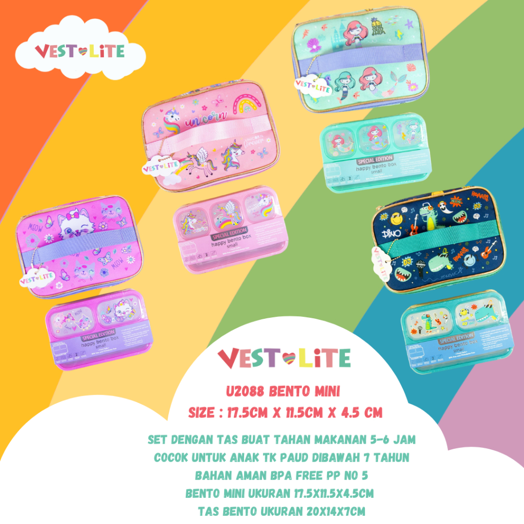 Yummy BOX lunchbox bento mini lunch BOX 3 compartment yummy mini YM2088 ...