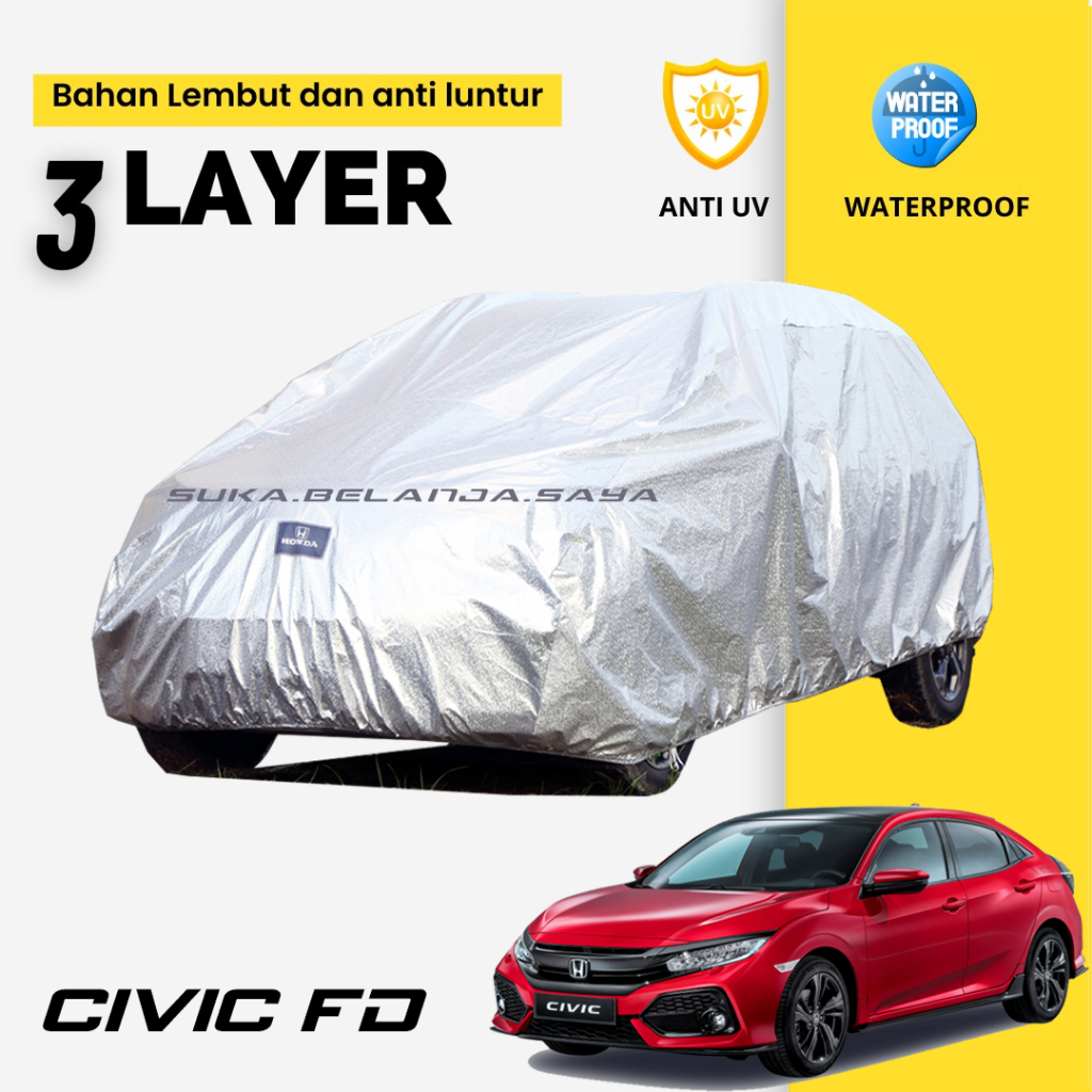 Civic fd 3 LAYER EXTRA OUTDOOR PREMIUM Body Cover Car civic Cover Car ...