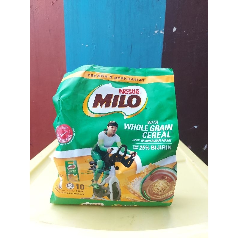 Milo Whole Grain Cereal (1 Pack = 10 Sachets) Milo Cereal Milk | Shopee ...