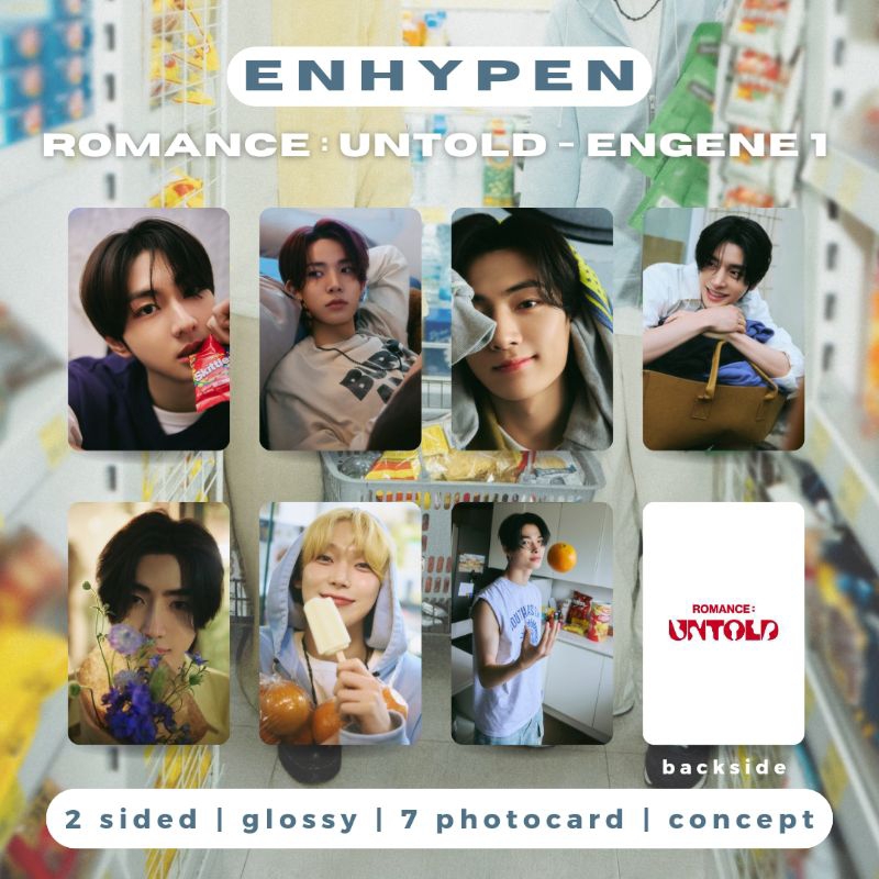 Enhypen Photocard - ROMANCE: UNTOLD Photo Concept | 1 set Gets 7 ...