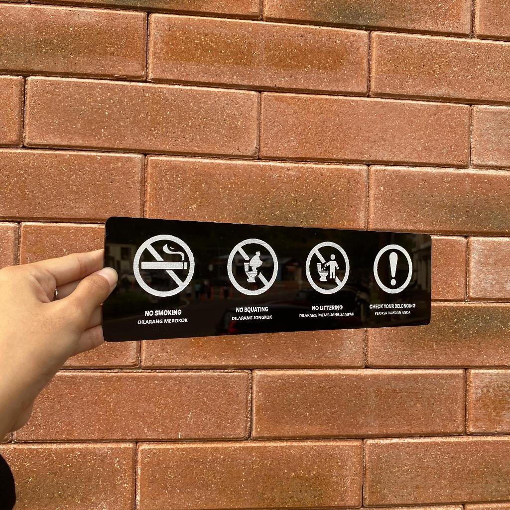 Toilet Prohibition Appeal Appeal Sign Board | Laser Cut Acrylic 28cm x ...