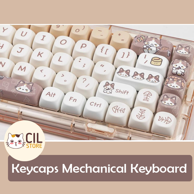 Kitten Keycaps Mechanical KEYBOARD, Kitten Mechanical KEYBOARD Keycaps ...