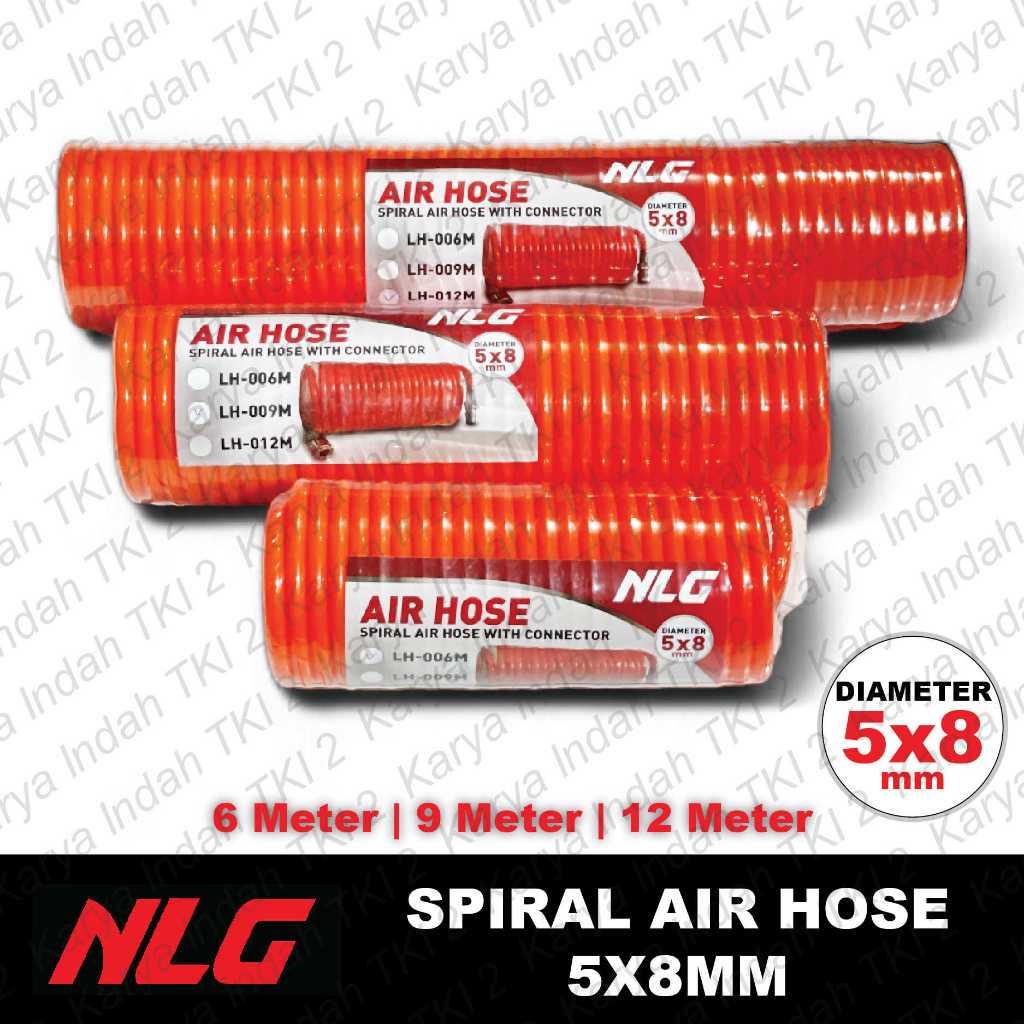 Recoil Hose NLG Flexible Air Hose With Connector 6 M 9 M 12 M Izumi ...