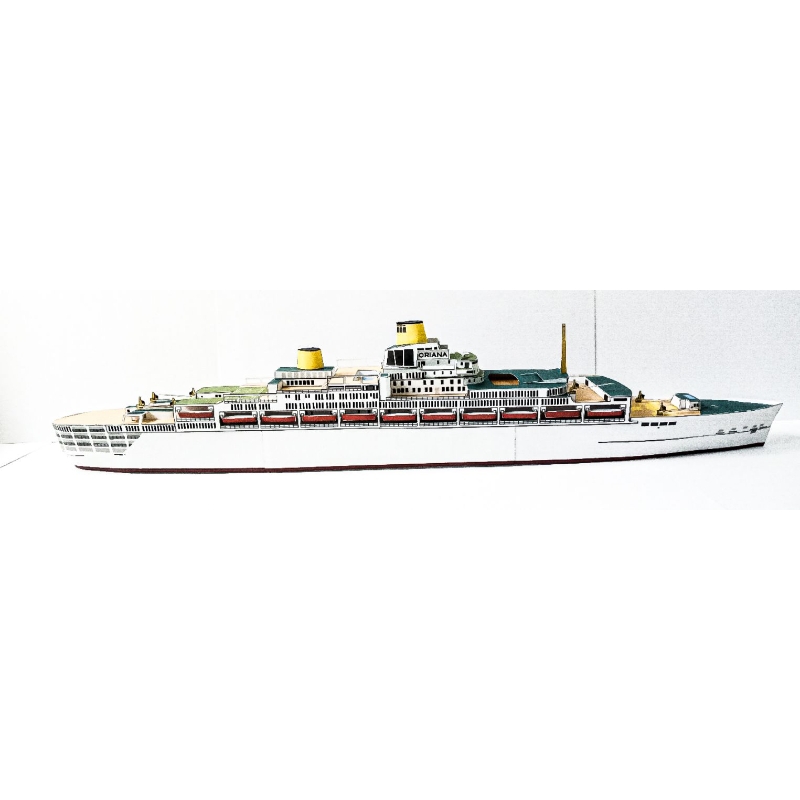 SS Oriana cruise ship papercraft pattern sheet 1:400 scale (2OP-Cf2 ...