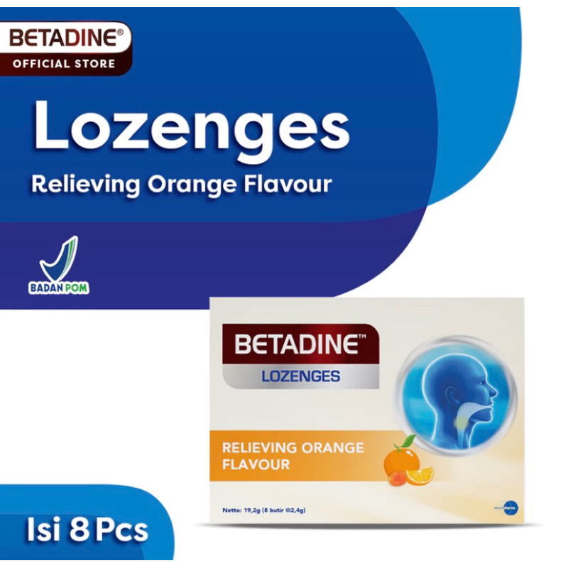 Betadine LOZENGES ORANGE Flavor Throat LOZENGES Candy 1 Pack | Shopee ...