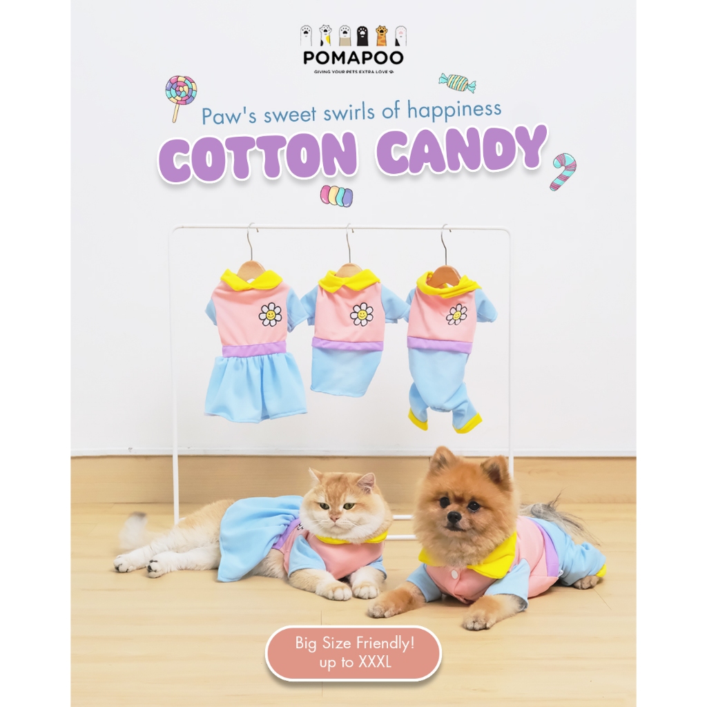 POMAPOO - Cotton Candy Series Cat Clothes and Dog Clothes | Shopee ...
