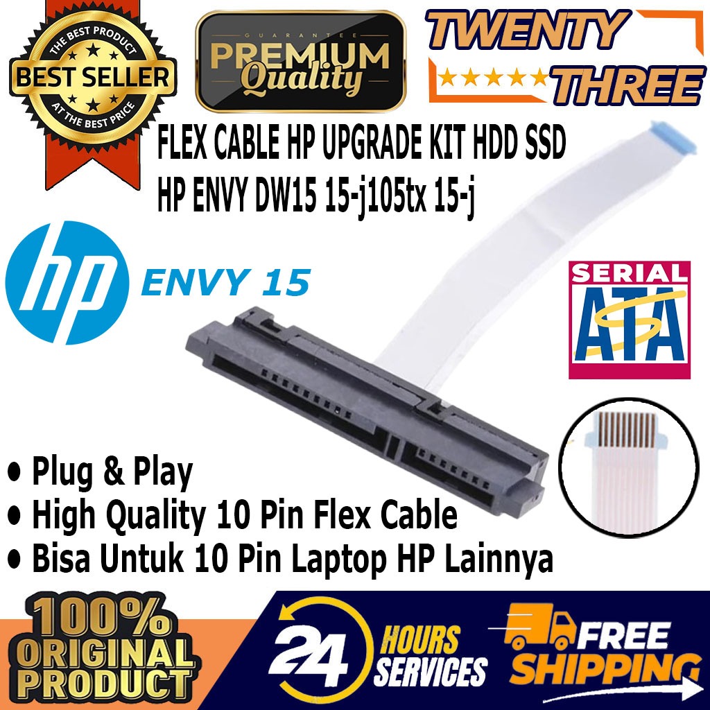 Hdd Sata Flexible flex connector Adapter Cable 15-j105tx Dw15 Hp Envy ...