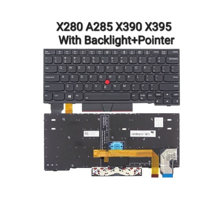 THINKPAD LNV KEYBOARD X280 X395 X390 TYPE 20KF 20KE SERIES BACKLIGHT ...